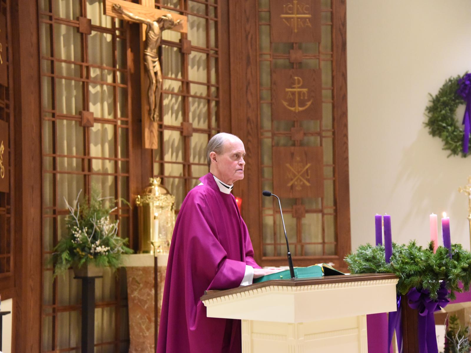 Bishop Frank Caggiano Presides over Ministry of Lector | Pope St. John XXIII National Seminary